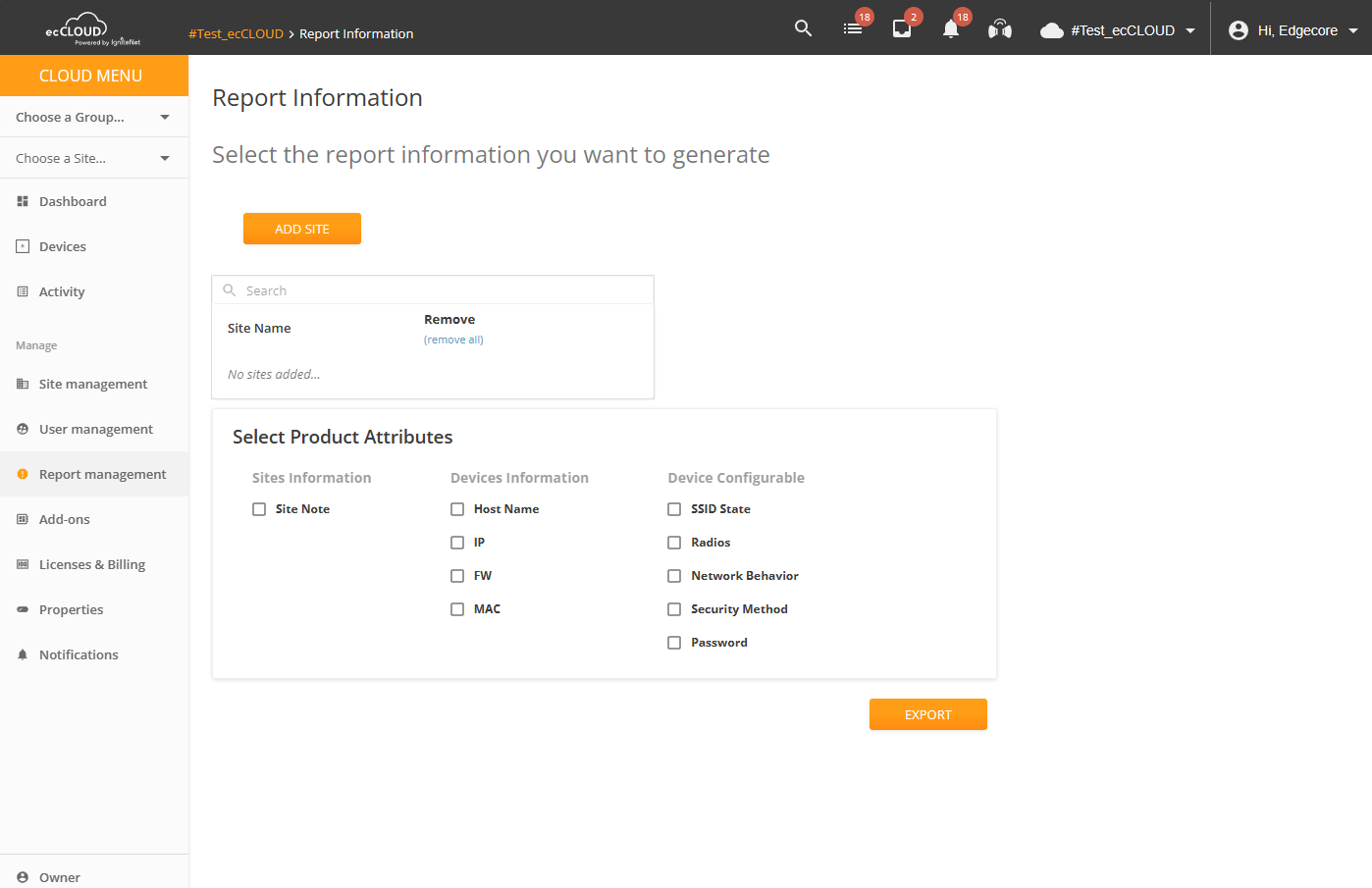 Report Management – Edgecore Help Center