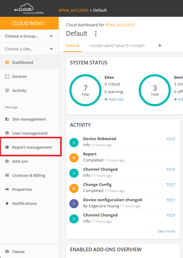 Report Management – Edgecore Help Center