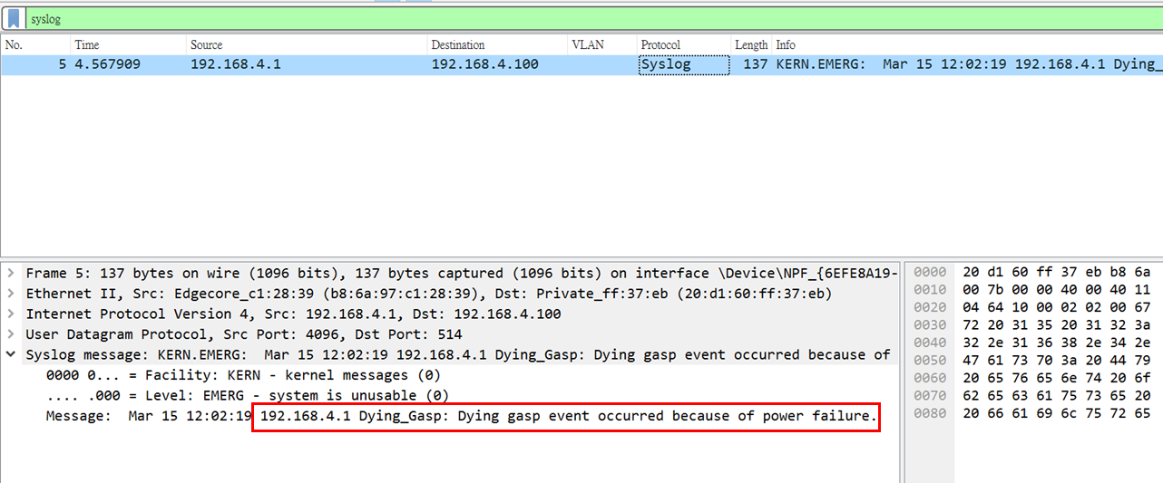 [Enterprise Switch] How to configure Dying Gasp by syslog trap on ...